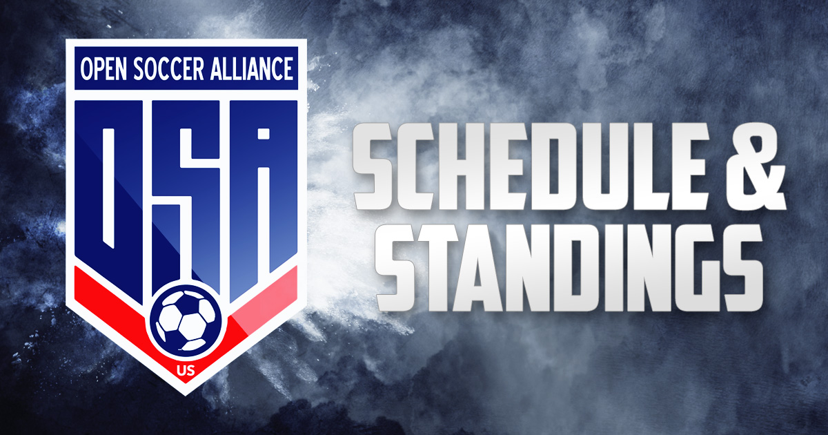 Schedule & Standings - Open Soccer Alliance USA, LLC (DE) (OSA)